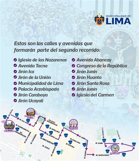 Procesión del Señor de los Milagros 2023 ruta y horario del tercer