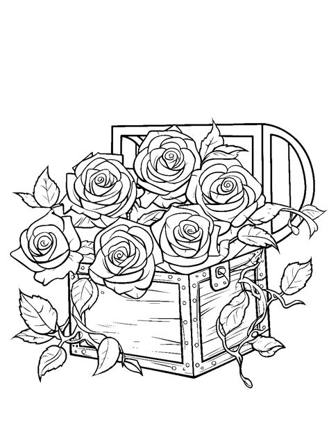 The Beauty Of Printable Coloring Pages Roses
