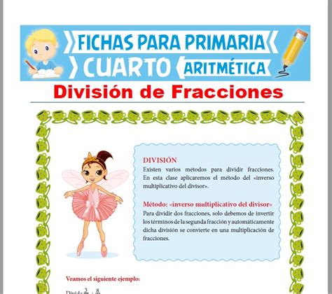 División de Fracciones para Cuarto de Primaria Actividades Educativas