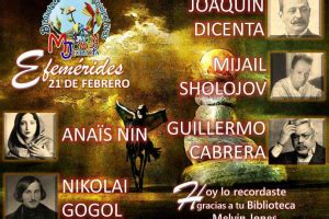 EFEMÉRIDES LITERARIAS ACONTECIDAS UN 21 FEBRERO BiblioRedes
