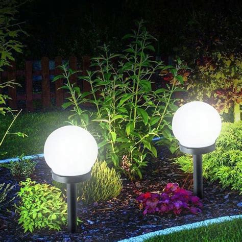 Lampka Ogrodowa Solarna Kula Mocna Led Zimny C