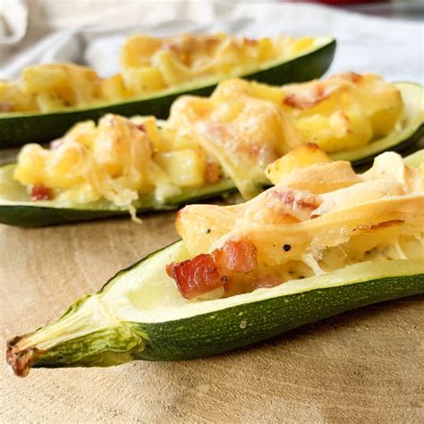 Courgettes farcies à la tartiflette Fourneaux Et Fourchettes