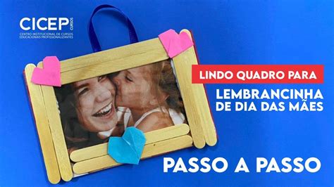 Lindo Quadro Palitos de Sorvete Lembrancinha de Dia das Mães YouTube