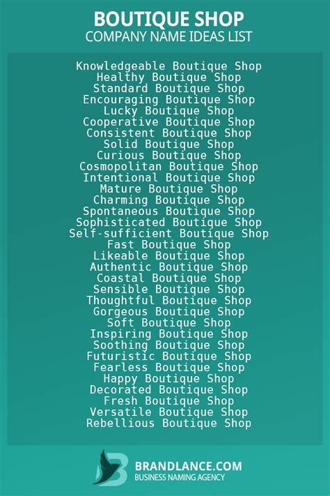 Top Boutique Store Name Ideas List Generator