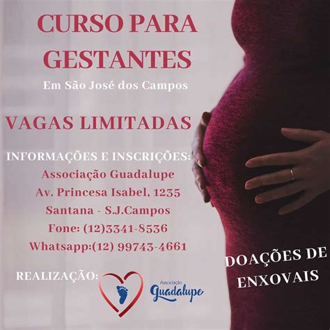 Inscri Es Abertas Para O Curso De Gestantes Da Associa O Guadalupe