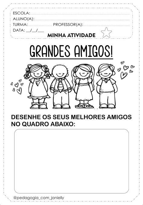 Atividades Itinerantes Tema Amizade Atividade Para Imprimir