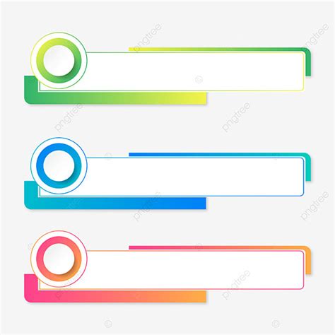 Cuadro De Texto Colorido Banner Título Marco Y Etiqueta Png PNG