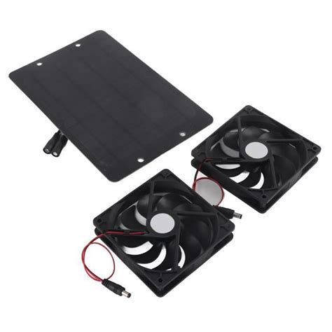 VIL Kit de ventilateur double à panneau solaire 10w pour serre et