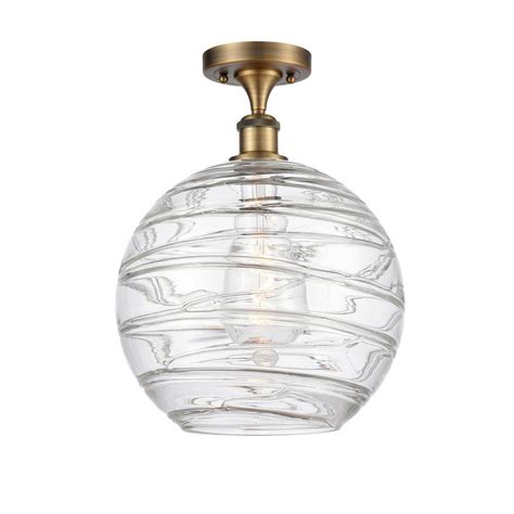 Innovations Athens Deco Swirl 12 In 1 Light Brushed Brass Semi Flush