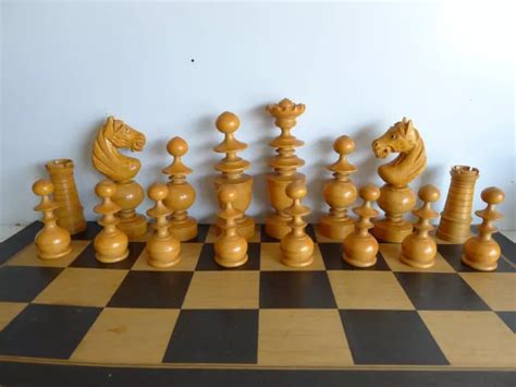 MAGNIFIQUE JEUX D echecs échiquier old regence chess set schach rare