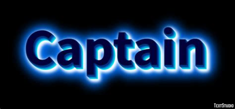 Captain Text Effect And Logo Design Word