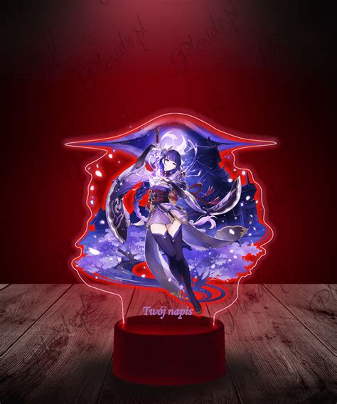 Lampka LED Plexido Z Nadrukiem Genshin Impact Raiden Plexido Pl