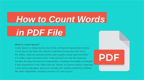 how to count words in pdf file youtube