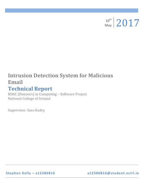 pdf technical report intrusion detection system dokumen tips