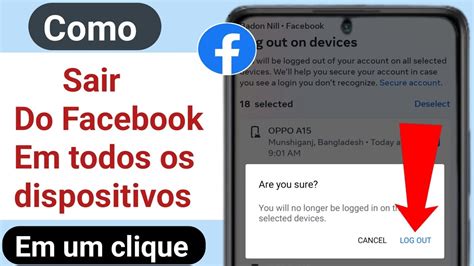 Como Sair Do Facebook Em Todos Os Dispositivos Youtube