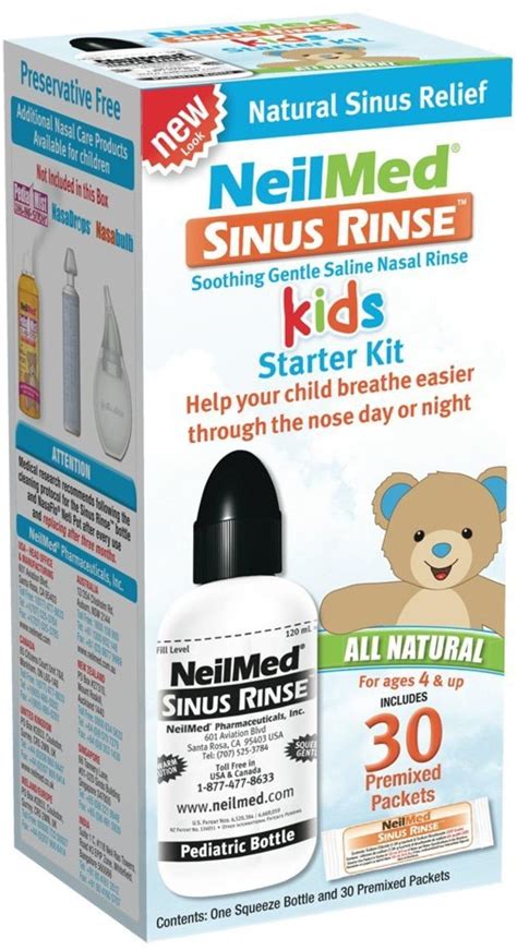 NeilMed Sinus Rinse pediátrico Kit de botella para enjuague nasal
