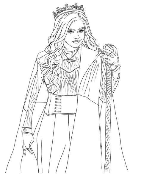 Mal And Audrey Descendants Coloring Page Free Printable Coloring