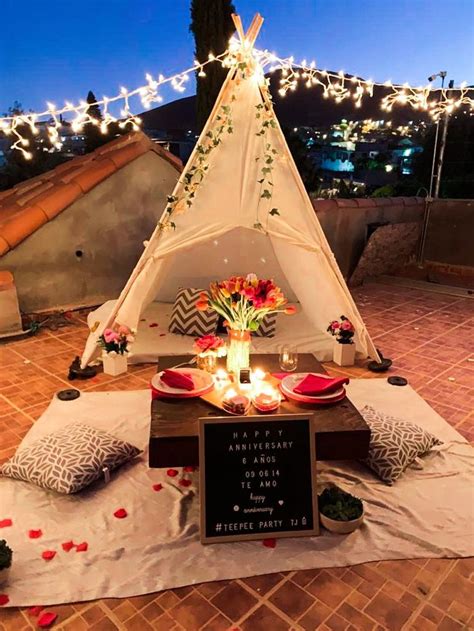 Teepee romántico Noches romanticas en casa Picnics románticos