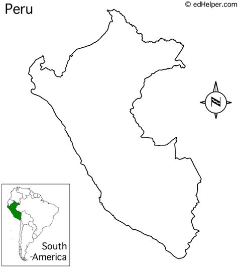 Outline Map Of Peru
