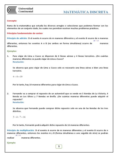 analisis combinatorio pdf permutación conjunto matemáticas