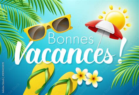 Bonnes Vacances Stock Vector Adobe Stock