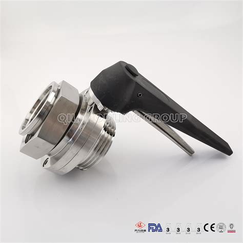 Stainless Steel Ss304 Ss316L RJT Thread Union Butterfly Valve China