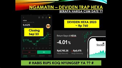 Deviden Jumbo Saham Hexa Belajar Nabung Saham Akankah Terjadi