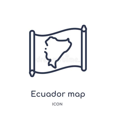 Linear Ecuador Map Icon From Countrymaps Outline Collection Thin Line