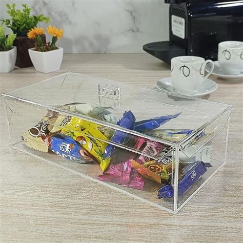 Caixa Porta Treco Itens Lenços De Papel Em Acrílico Cristal KGN