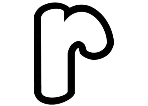 Free Printable Lowercase R Bubble Letter Stencil