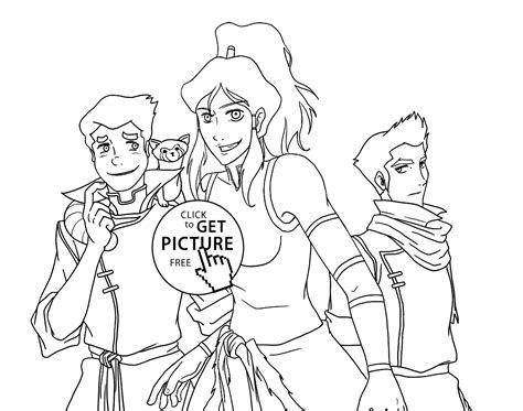 Avatar Korra Coloring Pages Clip Art Library