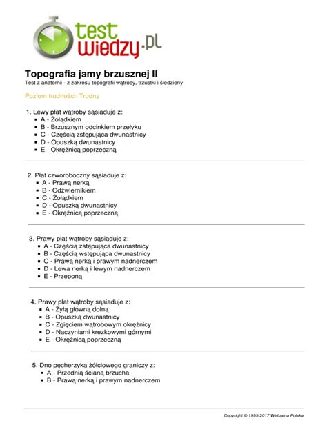 Topografia Jamy Brzusznej II