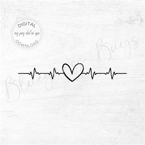 Heart With Heartbeat SVG EKG Cut File Nurse SVG Medical Cut File
