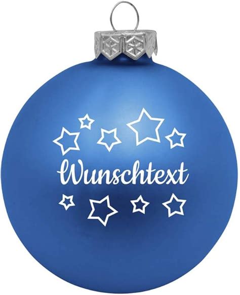 Amazon de Deitert Weihnachtskugel mit Wunschtext Gravur Ø 8cm