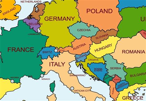 Politische Karte von Europa Karte der europäischen Länder Download