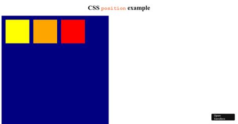 Css Position Example Codesandbox