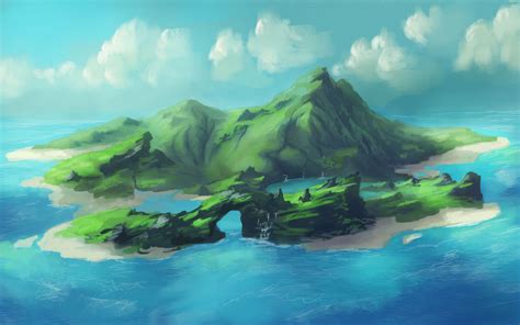 Island Landscape Speed Painting Nathanael Mortensen Island Artwork