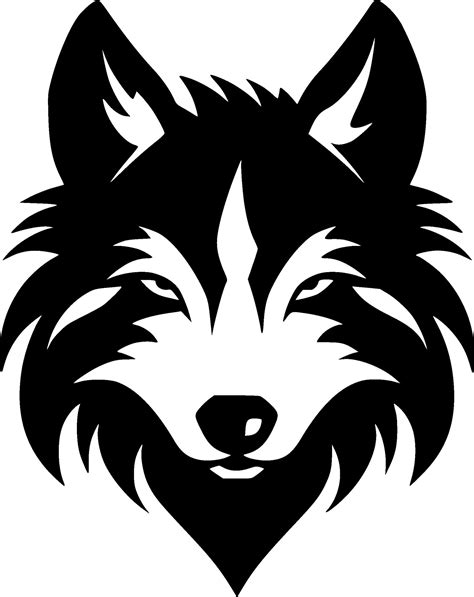 Wolf Black And White Isolated Icon Vector Illustration 25738759