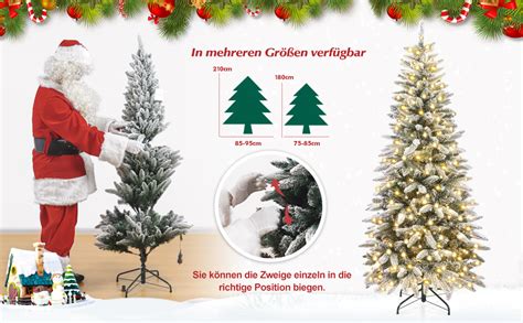 Yorbay Slim Kunstkerstboom Met Verlichting Led Dennenboom Voor