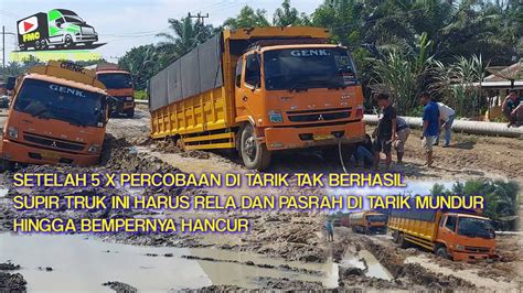 Supir Truk Ini Harus Pasrah Ketika Ditarik Mundur Hinngga Bempernya