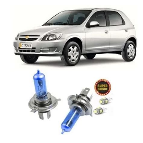 Kit Lampada Super Branca Celta A Farol Alto Baixo Brinde