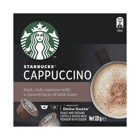 Calories In Starbucks Nescafe Dolce Gusto Capsules Cappuccino Calcount