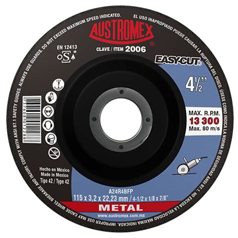 Disco Corte Metal De 4 1 2 X 1 8 X 7 8 Austromex 2006 Ferreterias