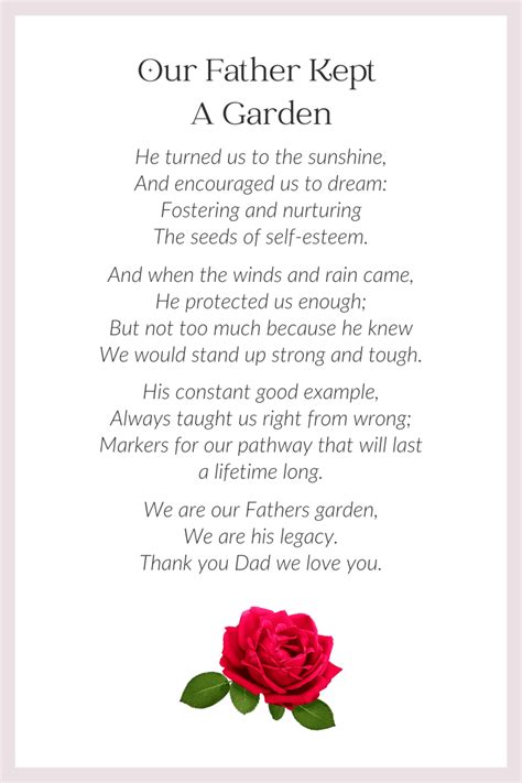 21 Funeral Poems For Dad In Loving Memory
