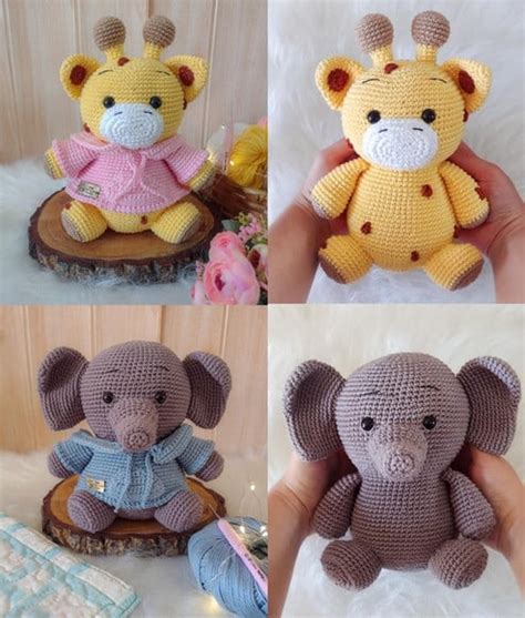 Coleção Safari Completa em Amigurumi Bichinhos de Crochê Elo7