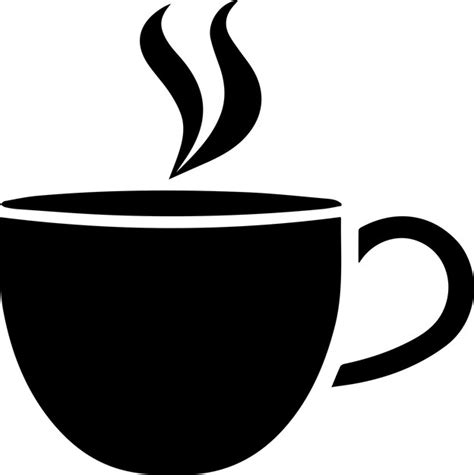 Ilustración de la silueta vectorial de la taza de café 12 Vector Premium