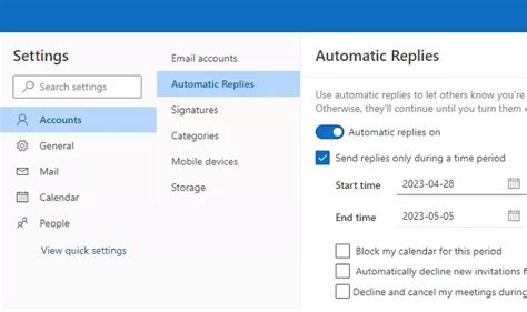 Howto Set Automatic Replies Out Of Office In The New Outlook Ait