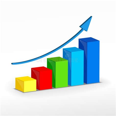 Colorful Growth Bar Chart Stock Vector Illustration Of Yellow 29696742