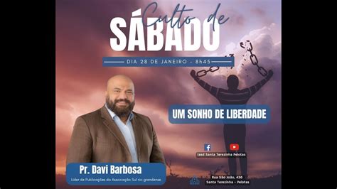 Culto De Sabado Pr DAVI Barbosa 28 01 23 YouTube