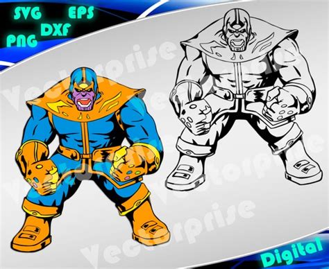 Thanos Svg Avengers Svg Infinity War Svg Silhouette Stencil Etsy